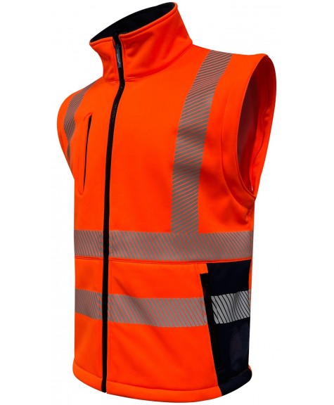SOFTSHELL HAUTE VISIBILITE TREGANA RECYCLEE 3 COUCHES - Sécuritop