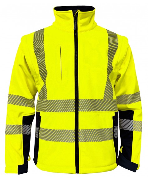 SOFTSHELL HAUTE VISIBILITE TREGANA RECYCLEE 3 COUCHES - Sécuritop